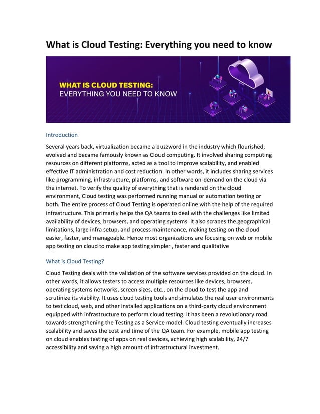 What is Cloud Testing Everything you need to know.pdf | Cloud Computing ...