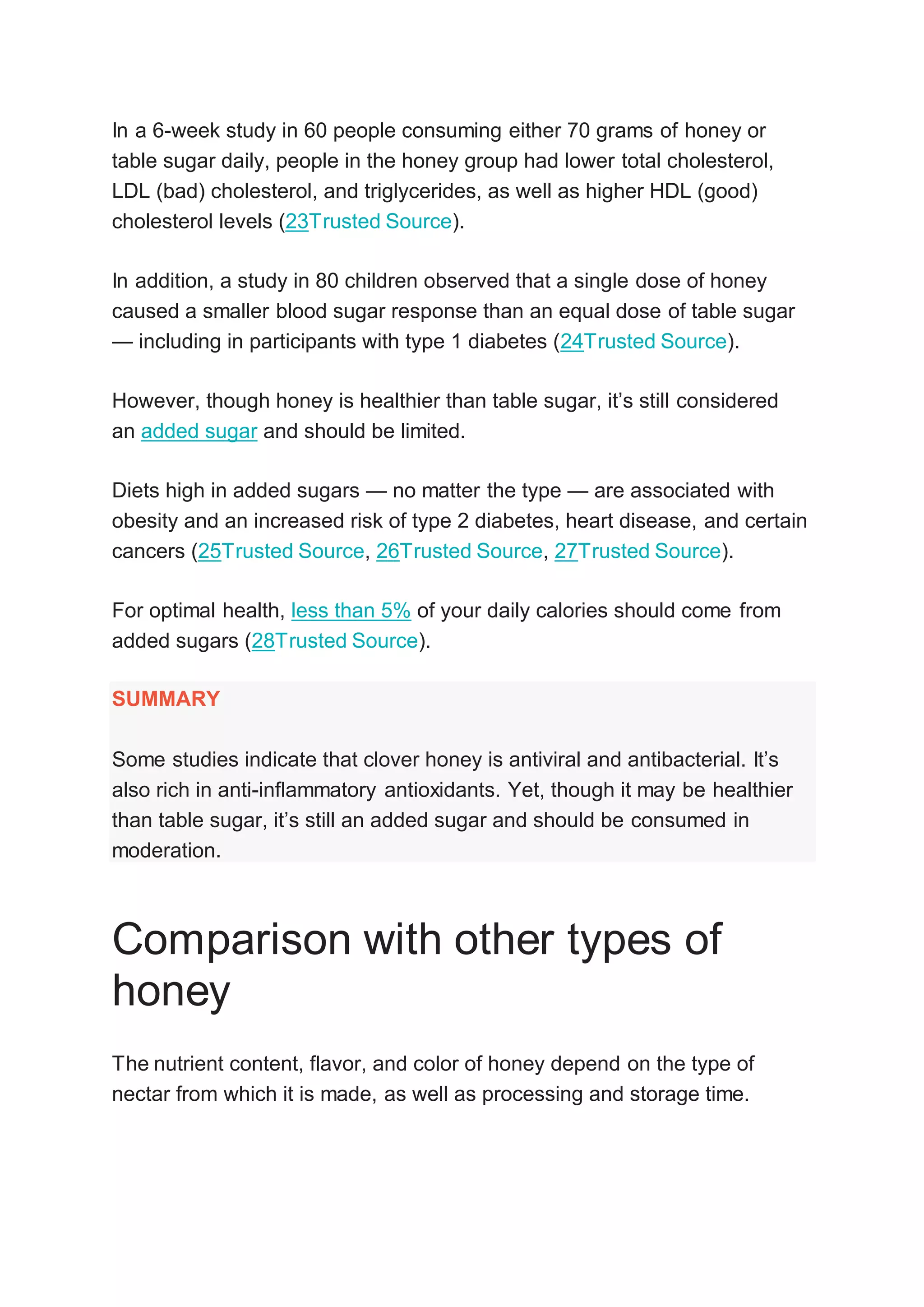 What is clover honey | DOCX