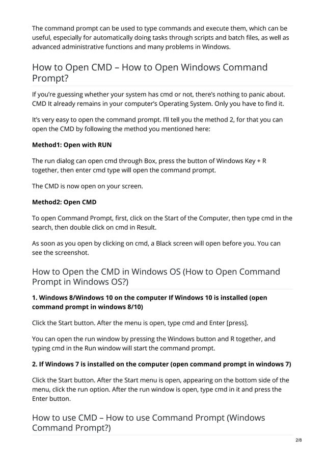 What is cmd windows command prompt | PDF