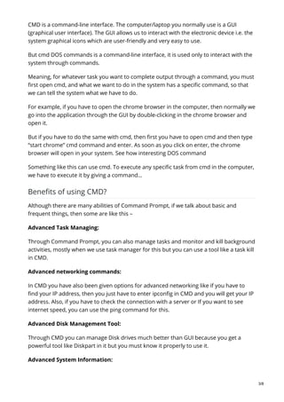 What is cmd windows command prompt | PDF | Operating Systems | Computer Software and Applications