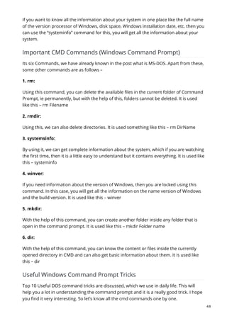 What is cmd windows command prompt | PDF