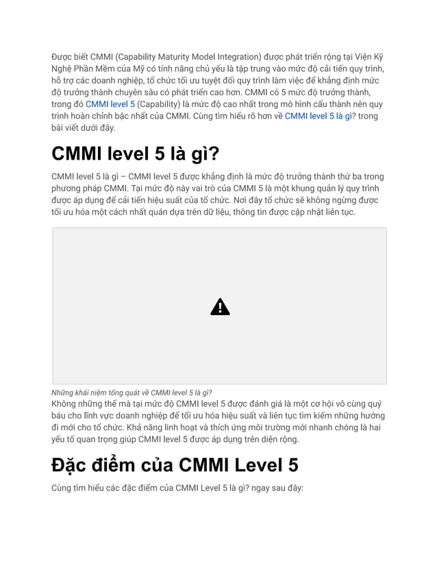 What is CMMI level 5? Characteristics of CMMI level 5 | PDF