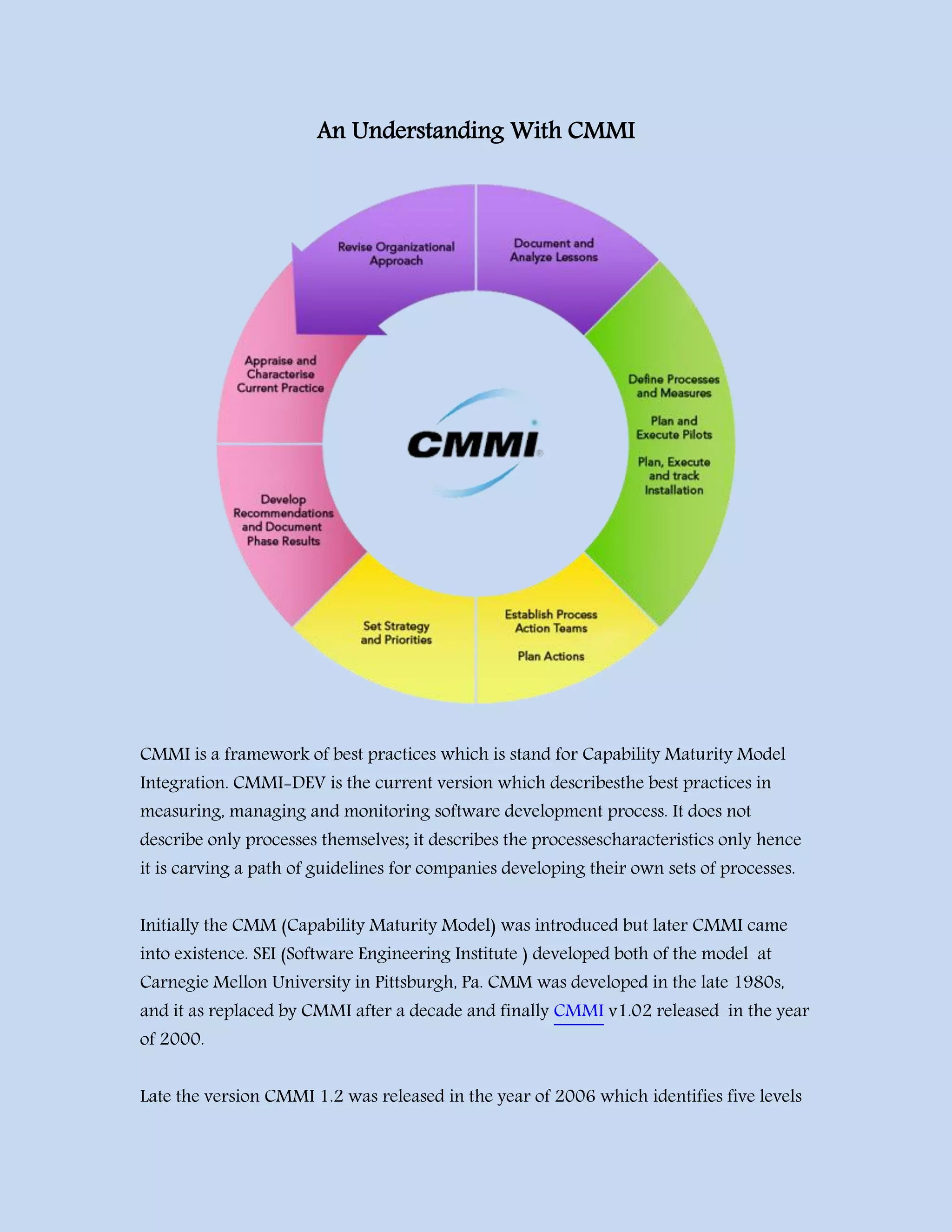 What is cmmi & understanding | PDF