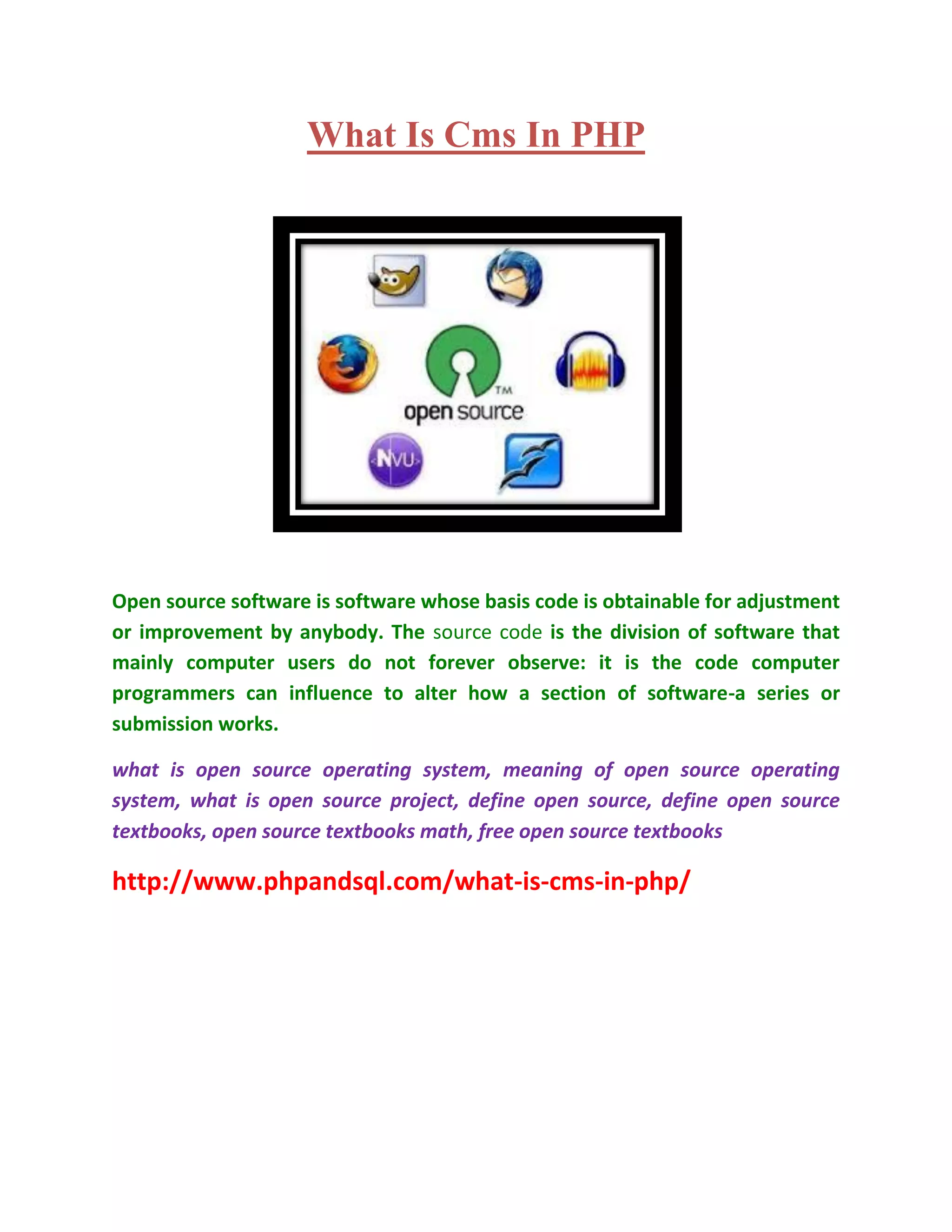 What is cms_in_php | PDF | Programming Languages | Computing
