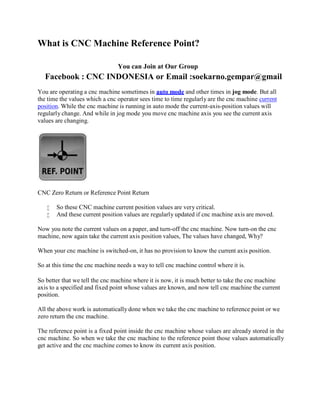 What is cnc machine reference point | PDF