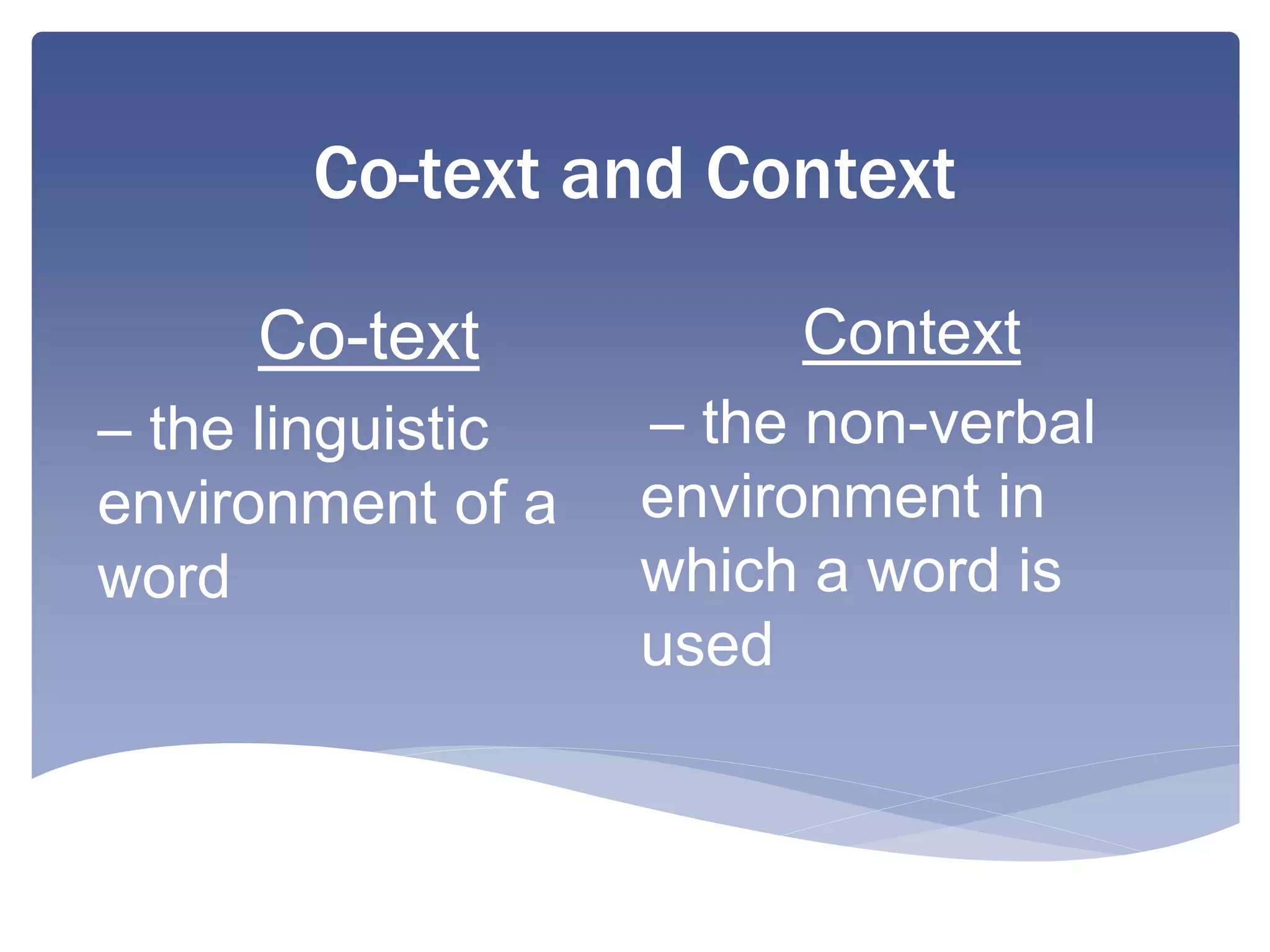 What is co text | PPTX