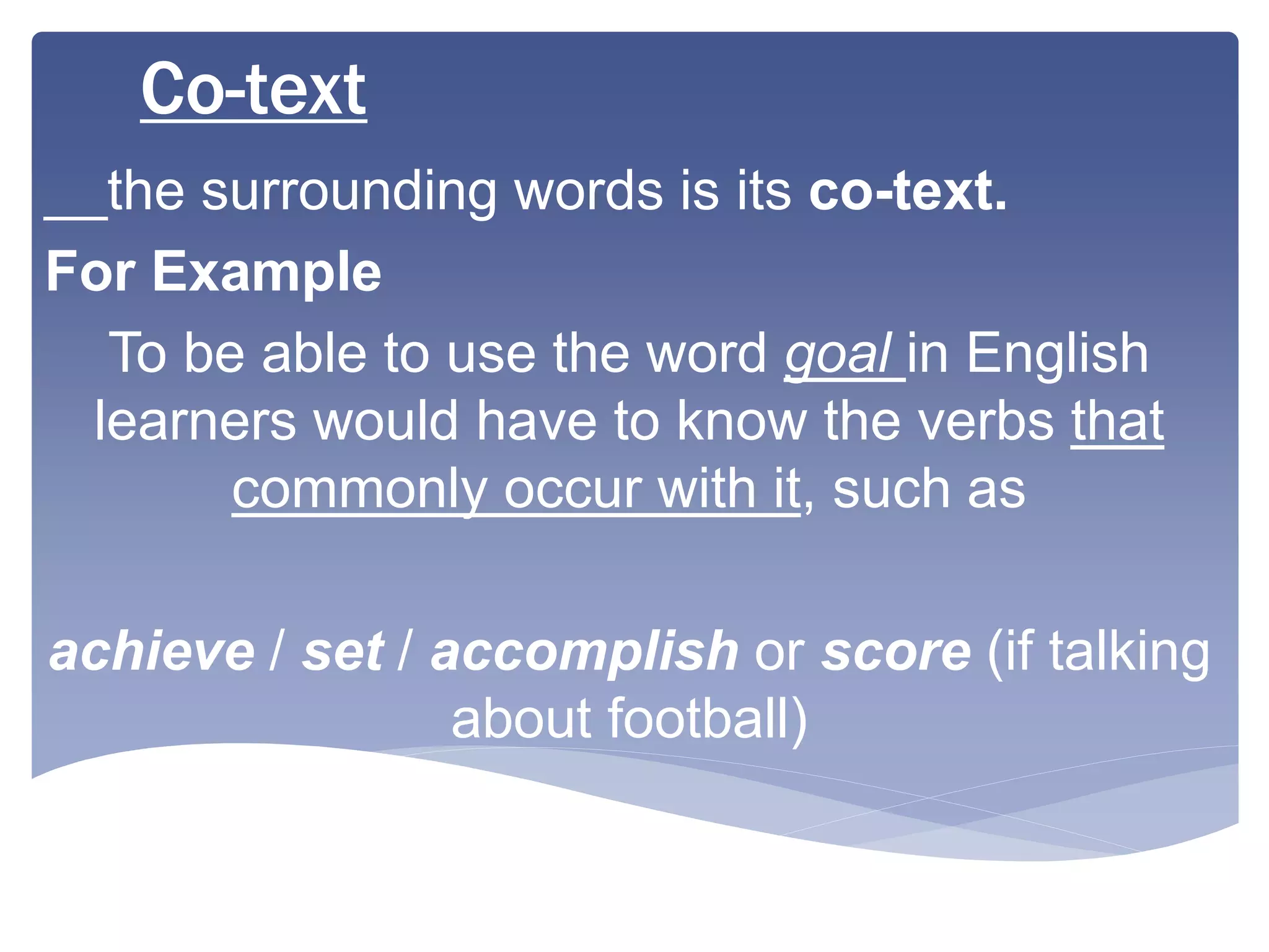 What is co text | PPTX
