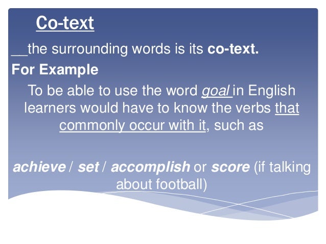 What is co text