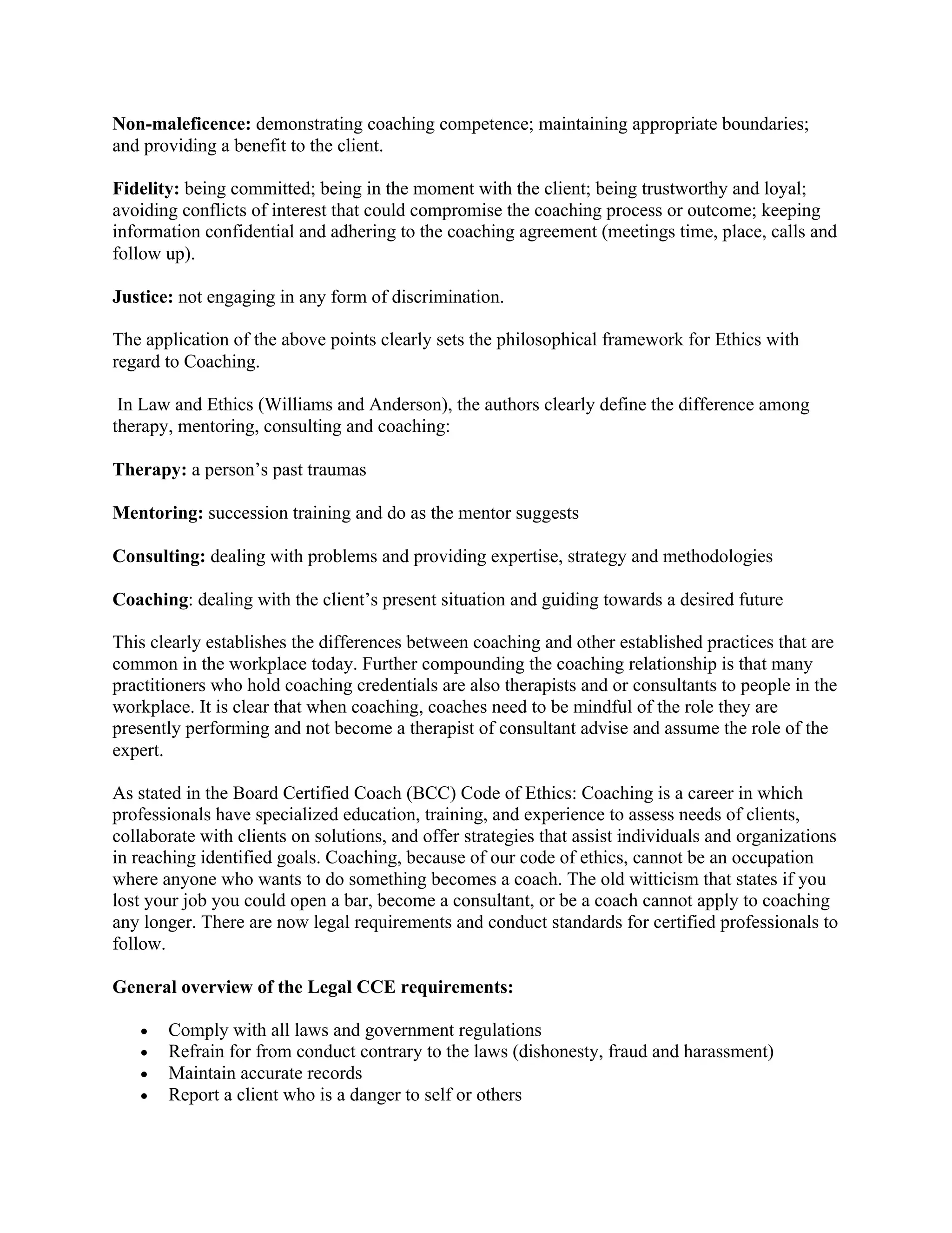 What is Coaching Ethics | PDF