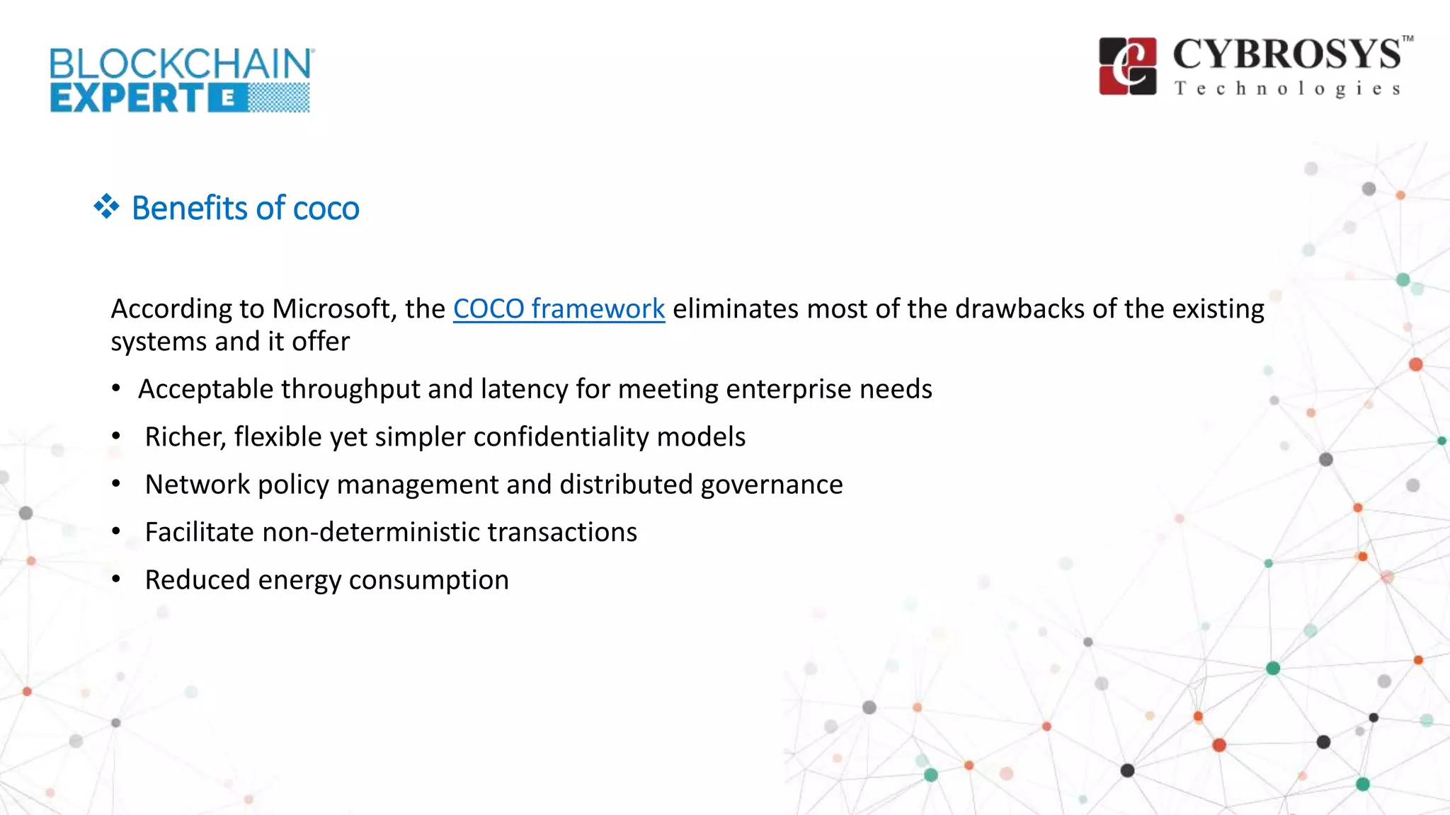 What is co co blockchain framework | PPT