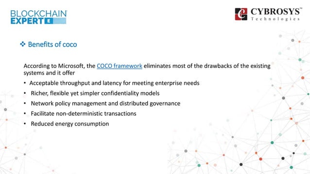What is co co blockchain framework | PPTX | Computing | Technology ...