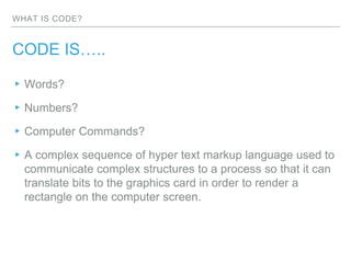 What is Code? | PPTX