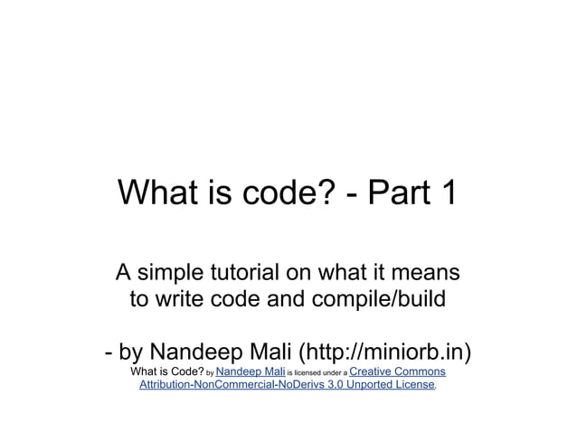 What is code - Part 1 | PDF | Programming Languages | Computing