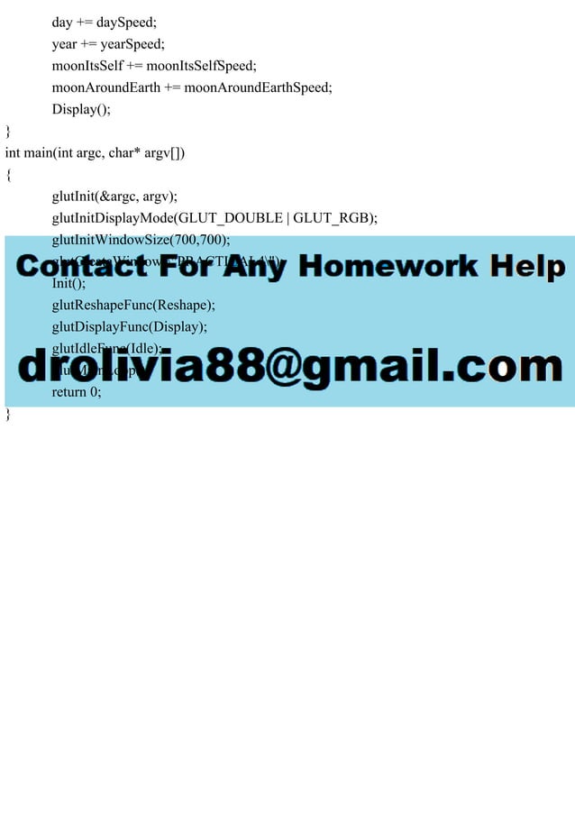 what is code to draw sun and earth and the moon in java OpenGLS.pdf | Graphics Software ...