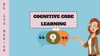 What is cognitive code learning? | PDF