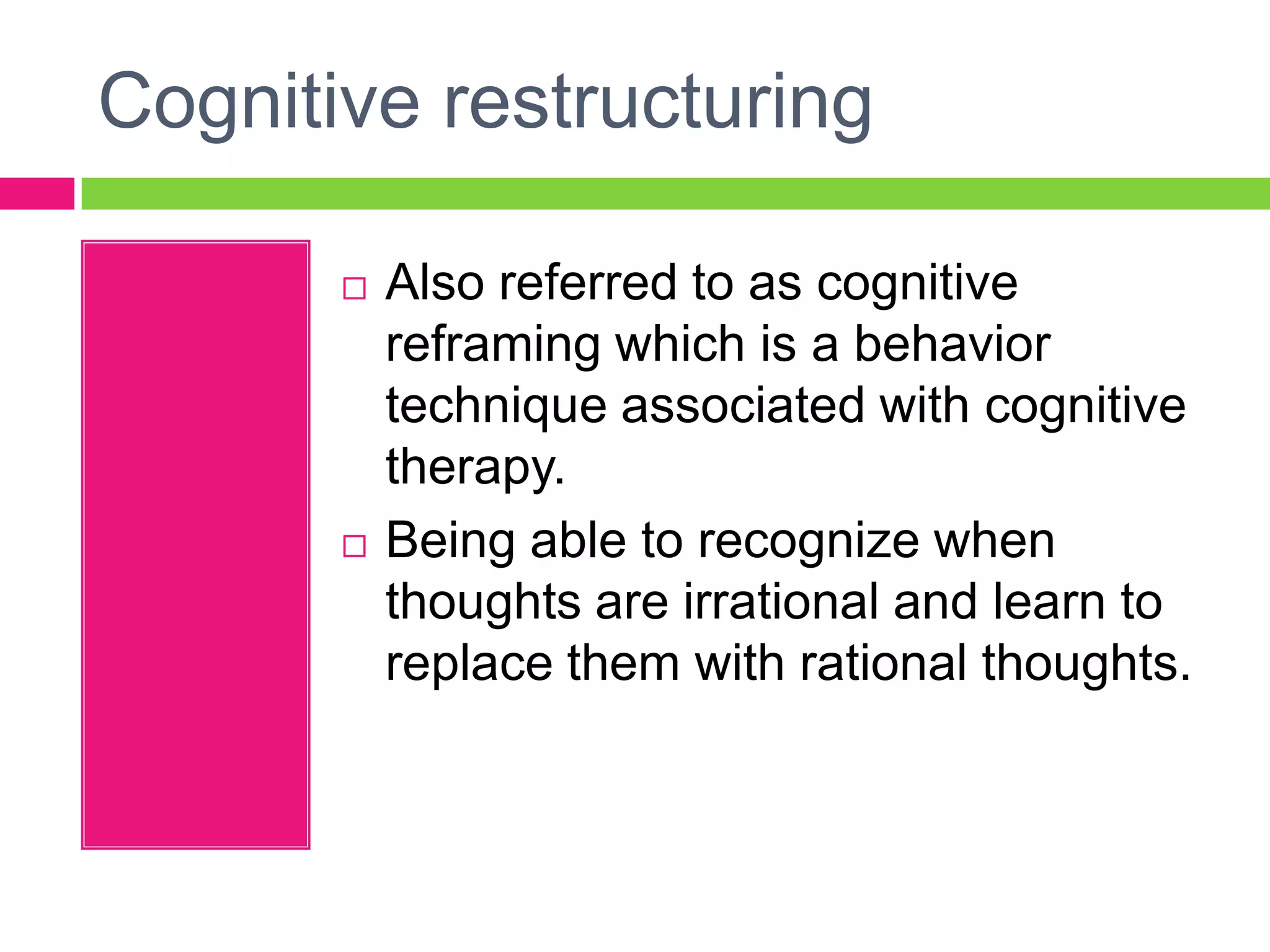 What is cognitive restructuring | PPTX