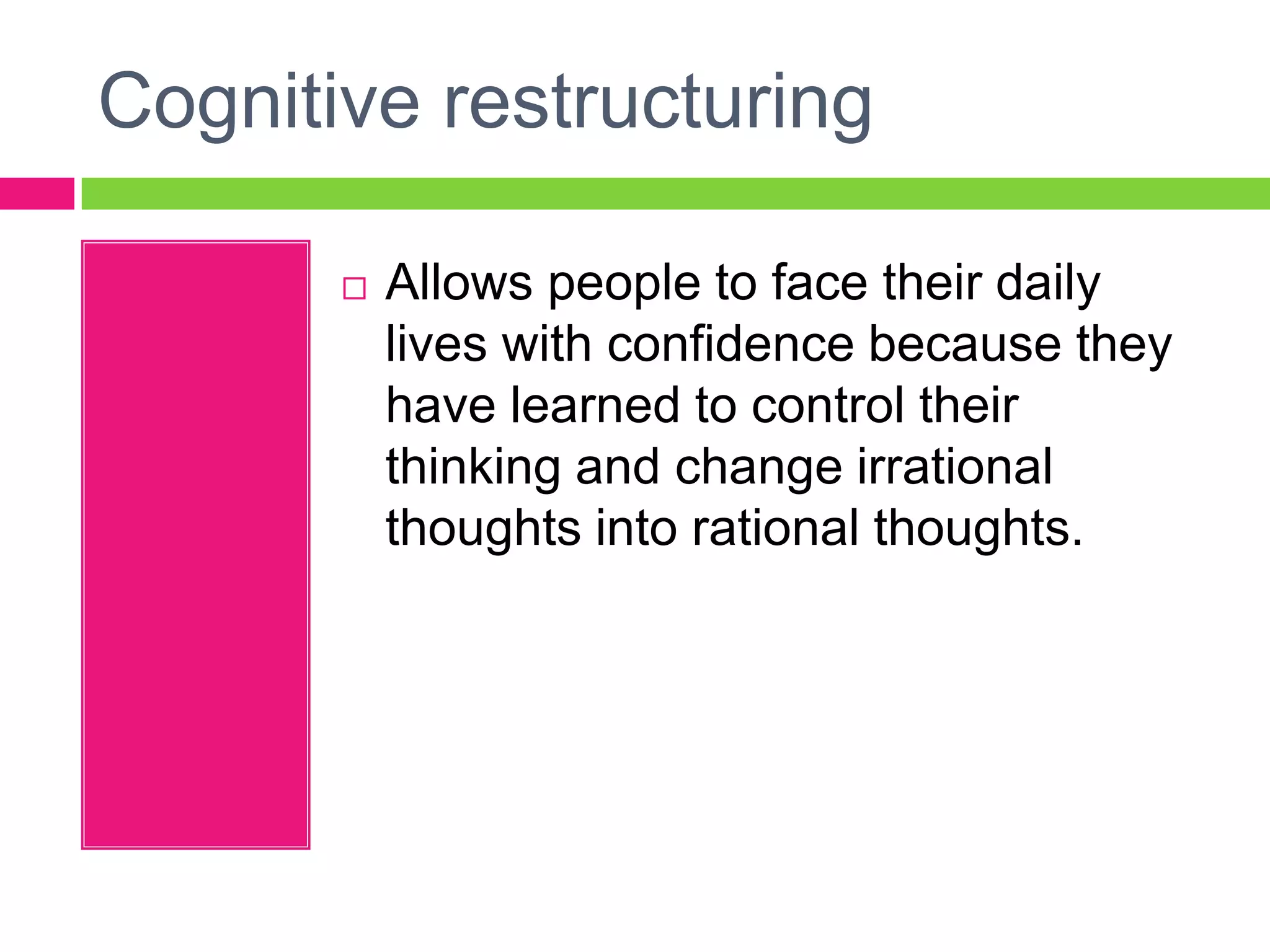 What is cognitive restructuring | PPTX