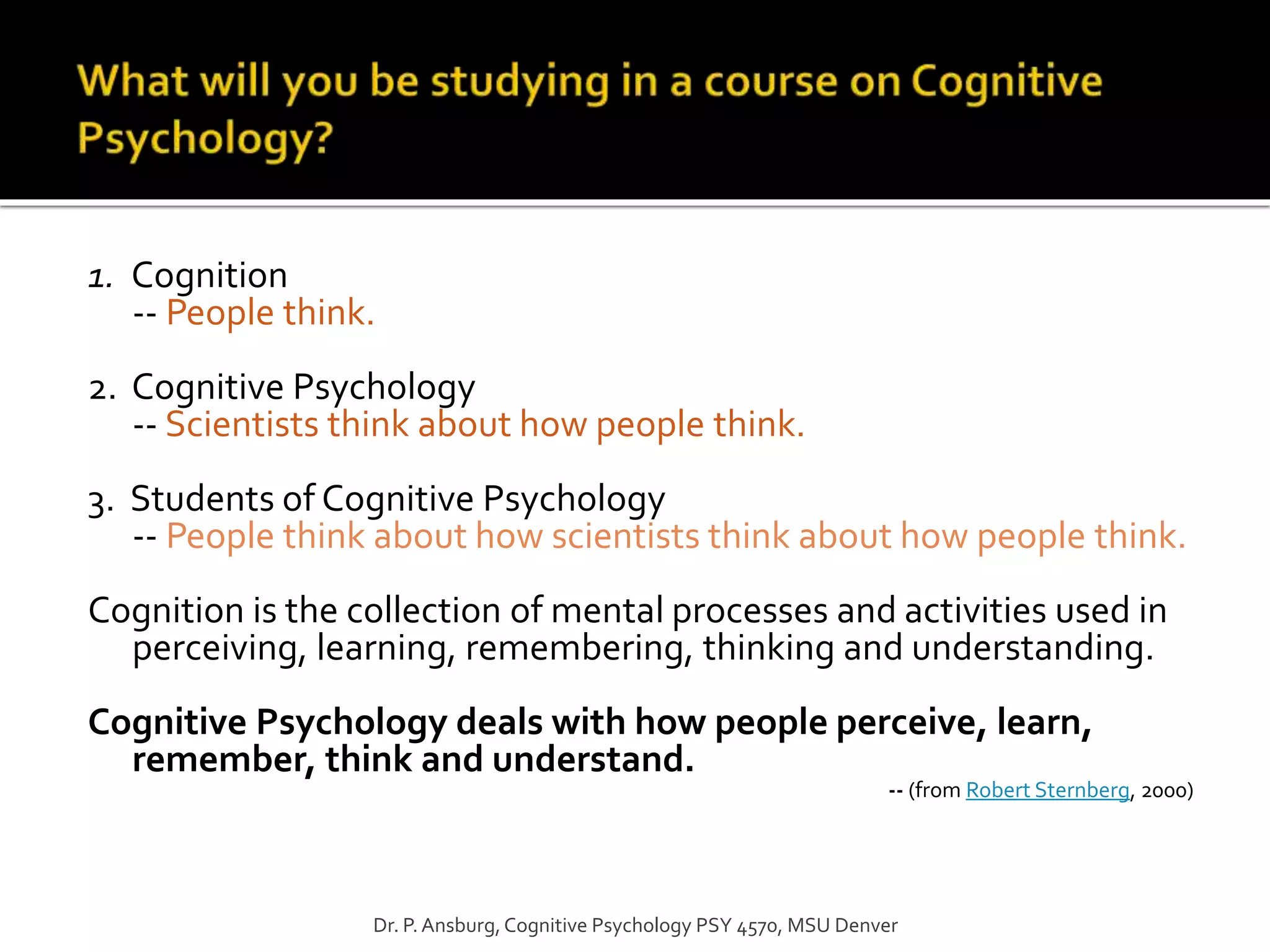 What is cog psych and history of | PPT