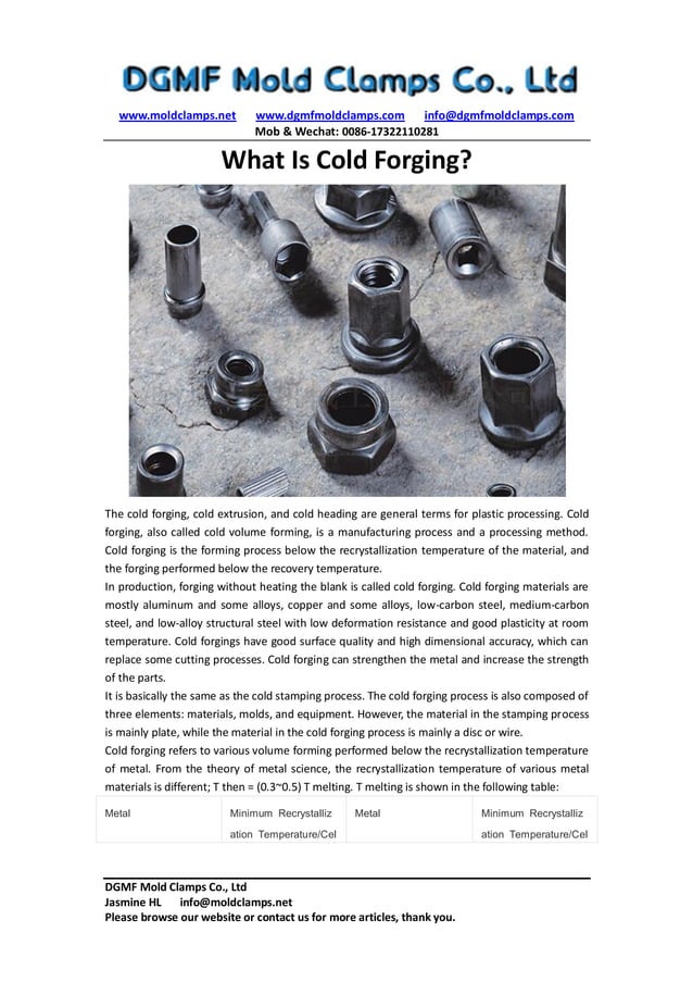 What is cold forging? | PDF | Physics | Science