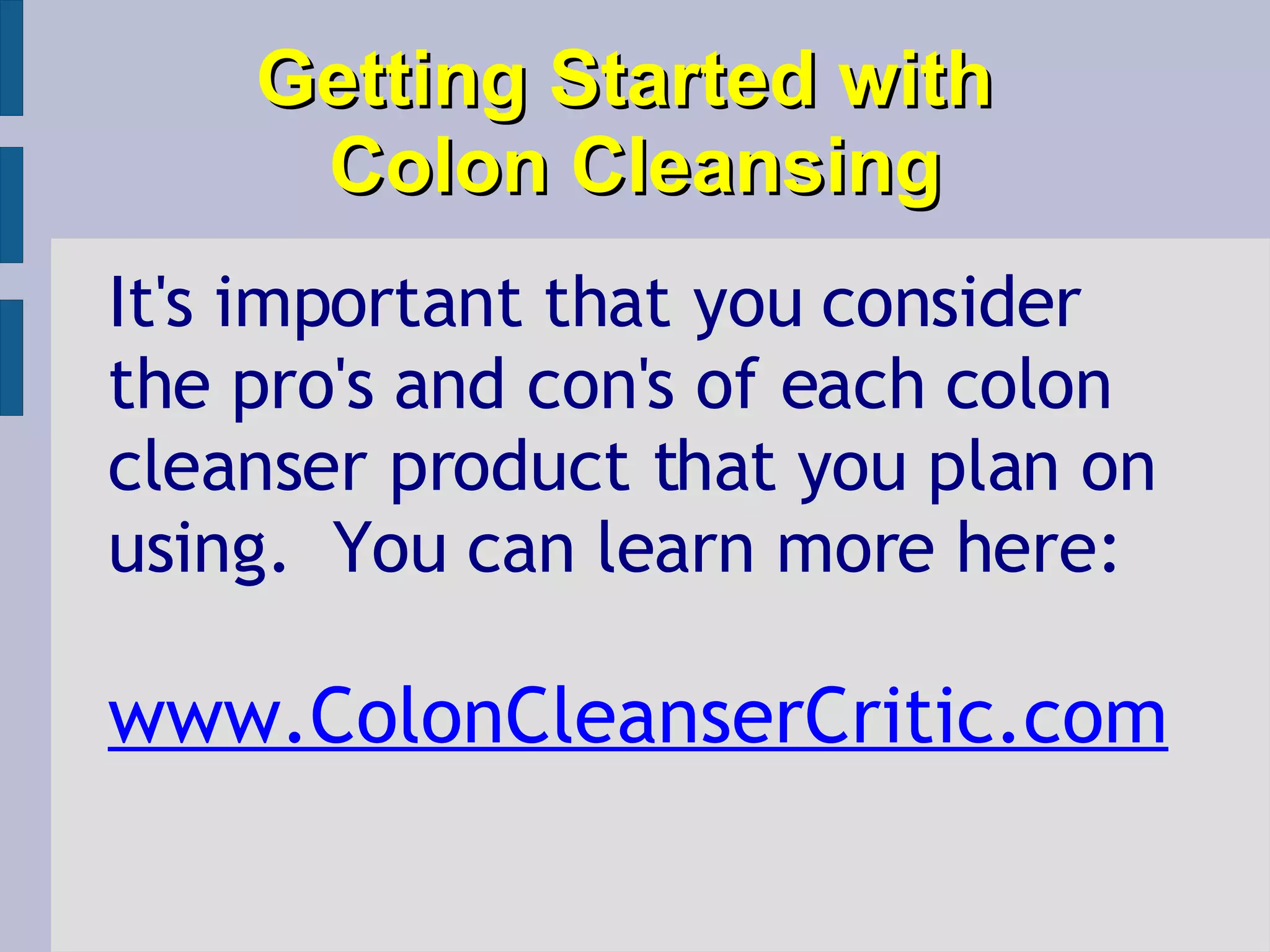 What Is Colon Cleansing | ODP