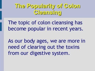 What Is Colon Cleansing | ODP