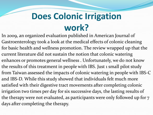 WHAT IS COLONIC IRRIGATION? | PPTX