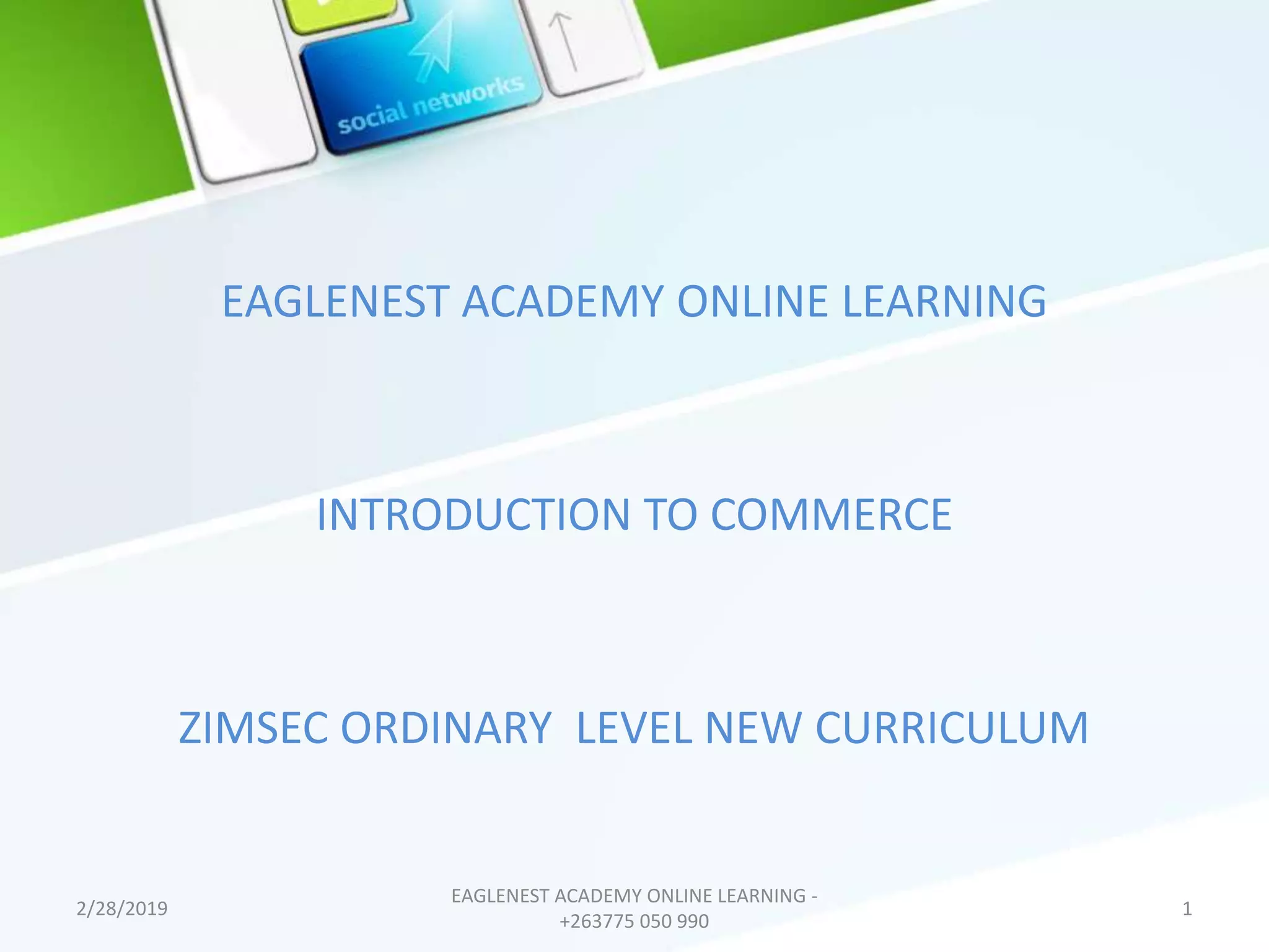 Introduction to Commerce -Zimsec New Curriculum | PPTX