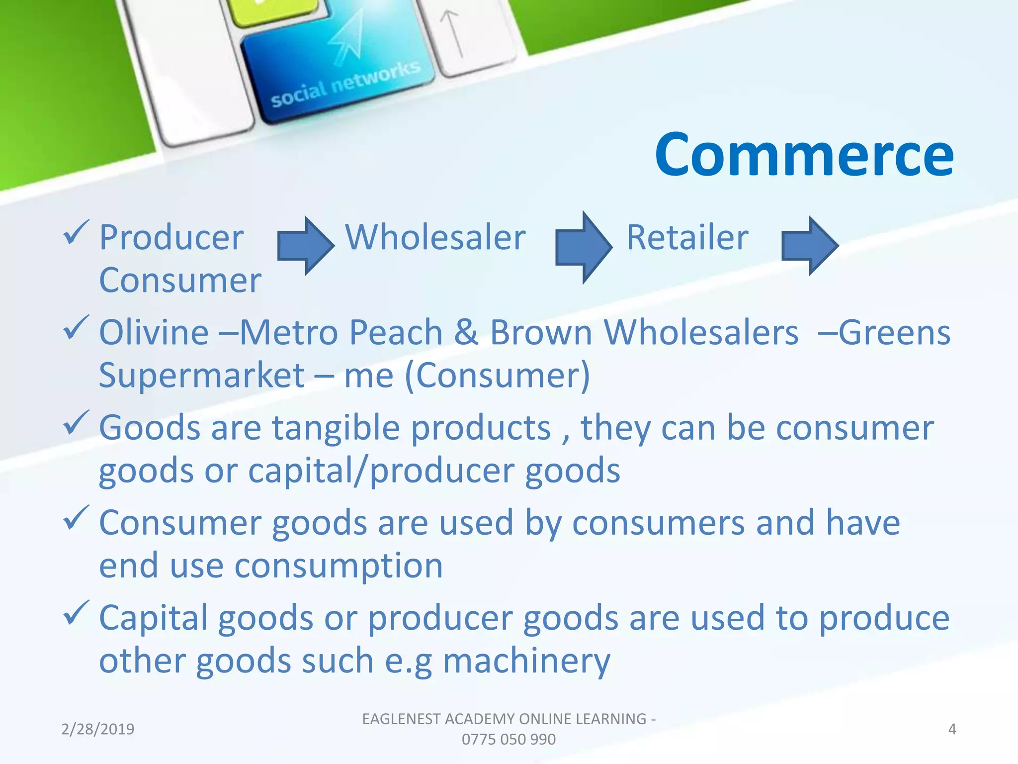 Introduction to Commerce -Zimsec New Curriculum | PPTX | Commodities ...