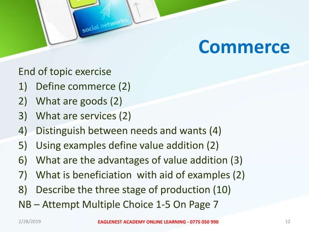 Introduction to Commerce -Zimsec New Curriculum | PPTX | Commodities ...