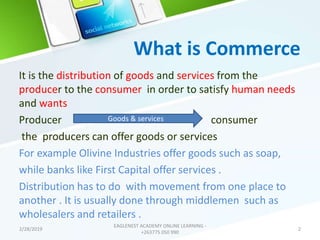 Introduction to Commerce -Zimsec New Curriculum | PPTX | Commodities ...