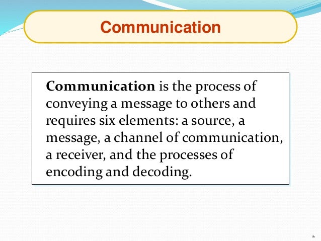 What is communication