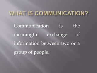What is communication | PPT