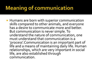 What is communication | PPTX