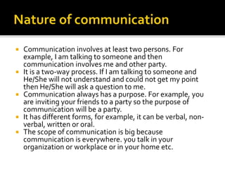 What is communication | PPTX