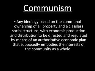 what_is_communism introduction to Cold War | PPTX