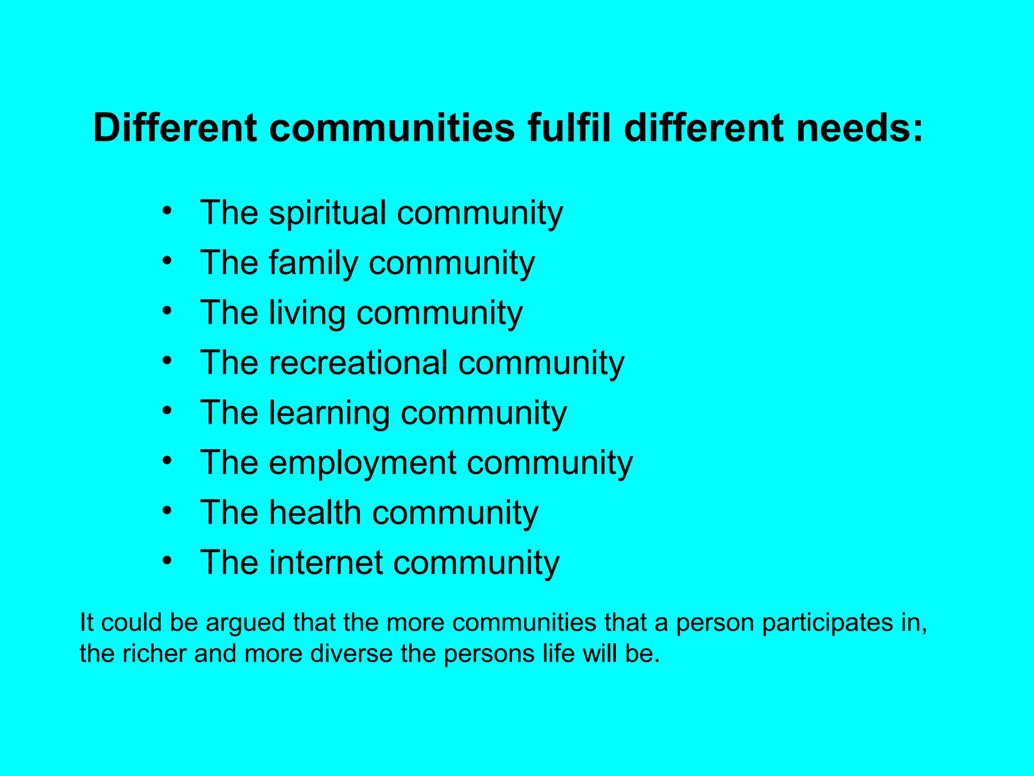 What is community | PPT