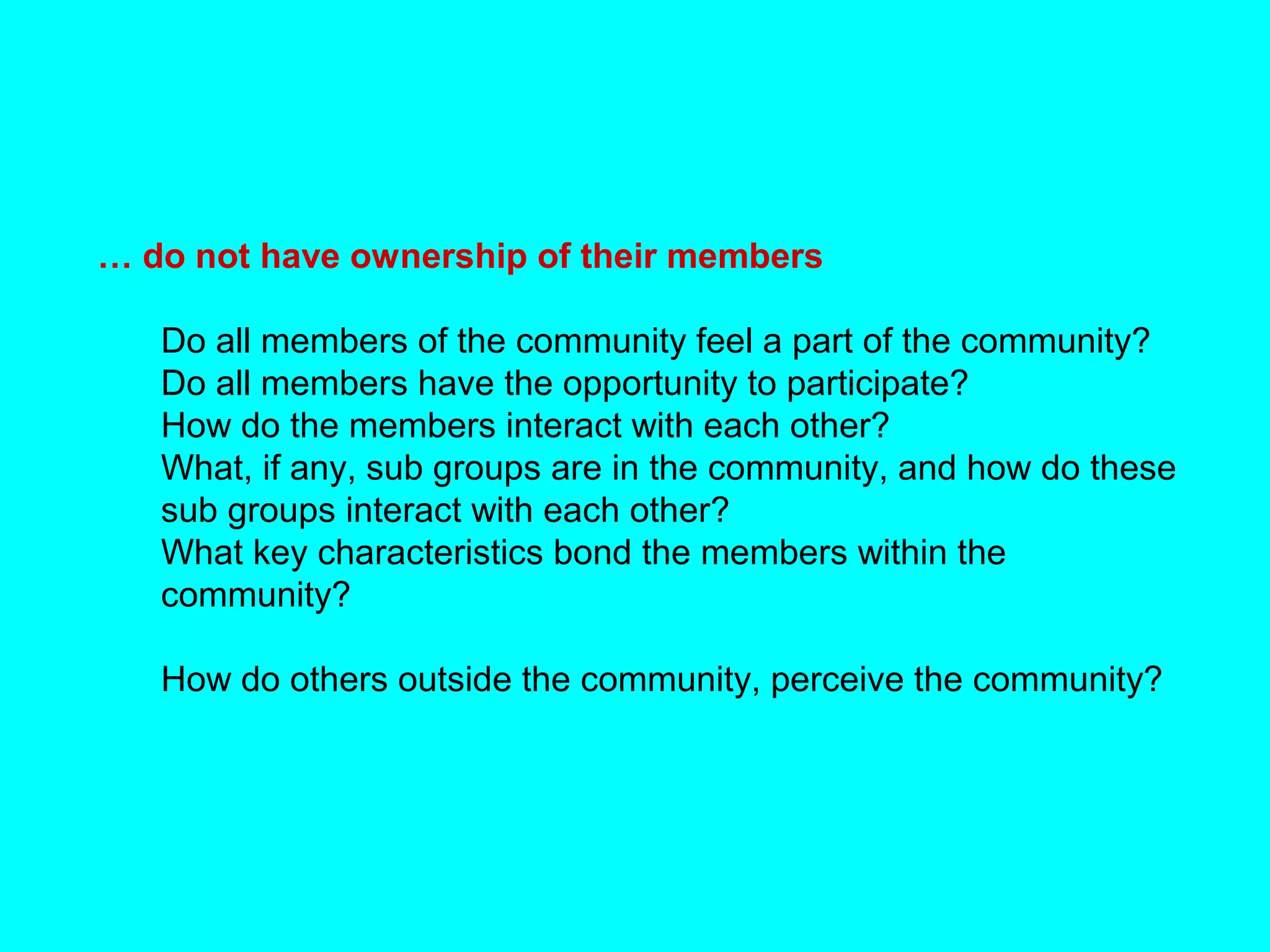 What is community | PPT