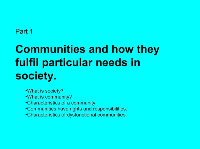 What is community | PPT