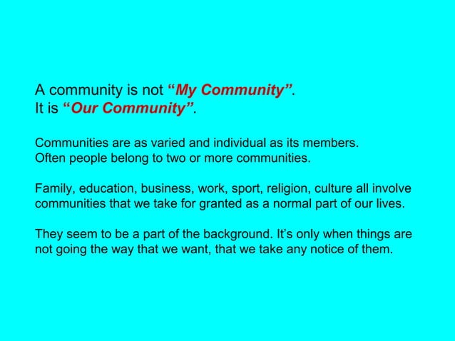 What is community | PPT
