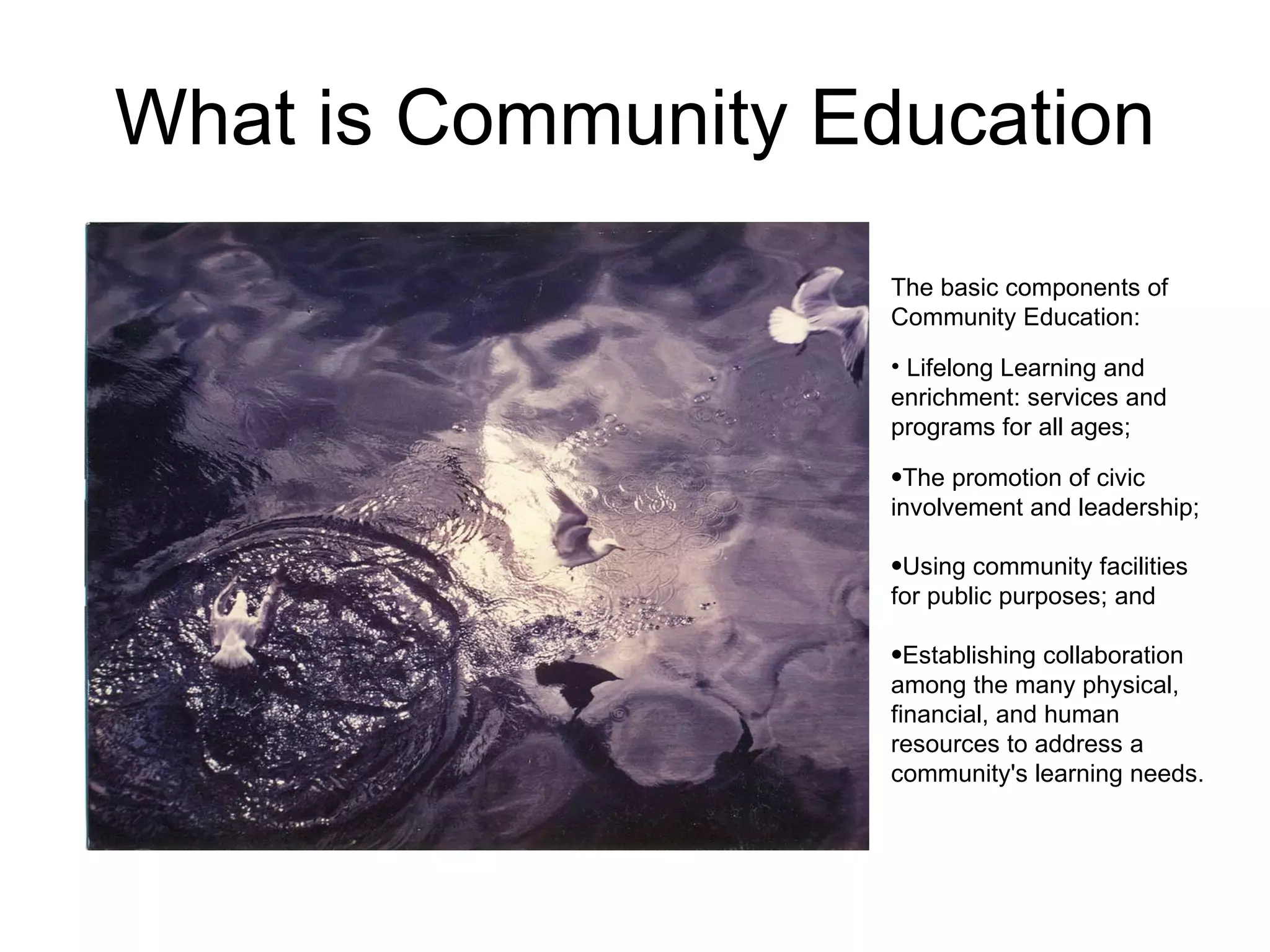 What Is Community Education Slides | PPT