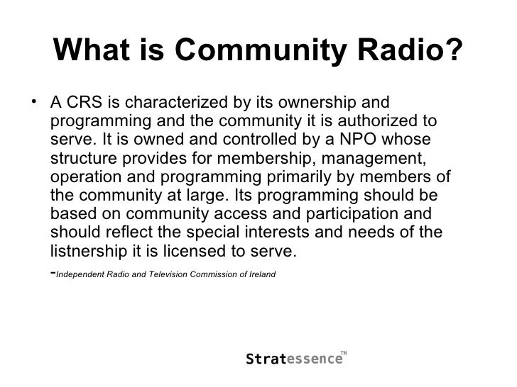What Is Community Radio