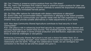 What is community supported shared agriculture? | PPTX