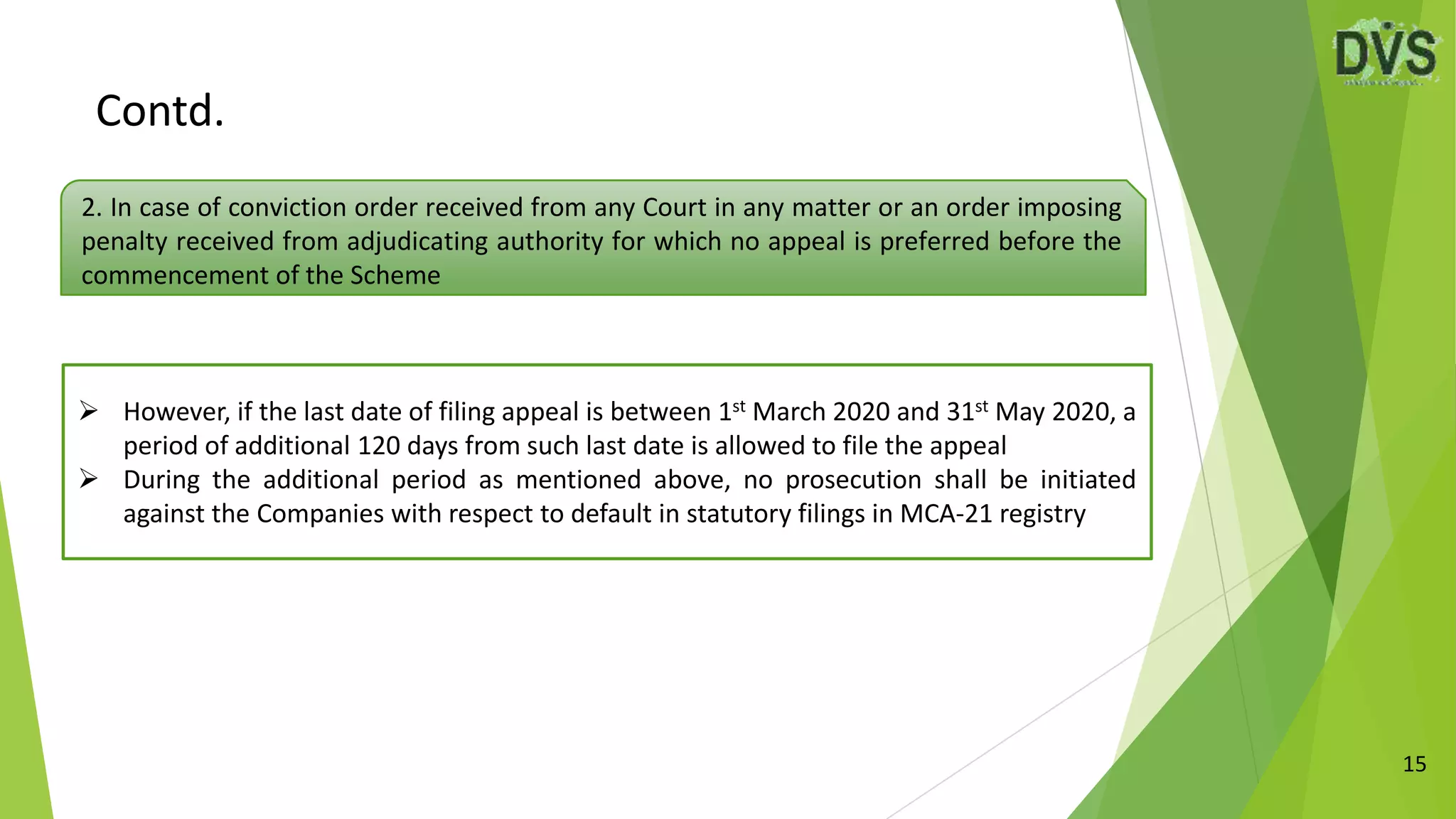 What are the salient features of CFSS, 2020 and LLP Settlement Scheme ...