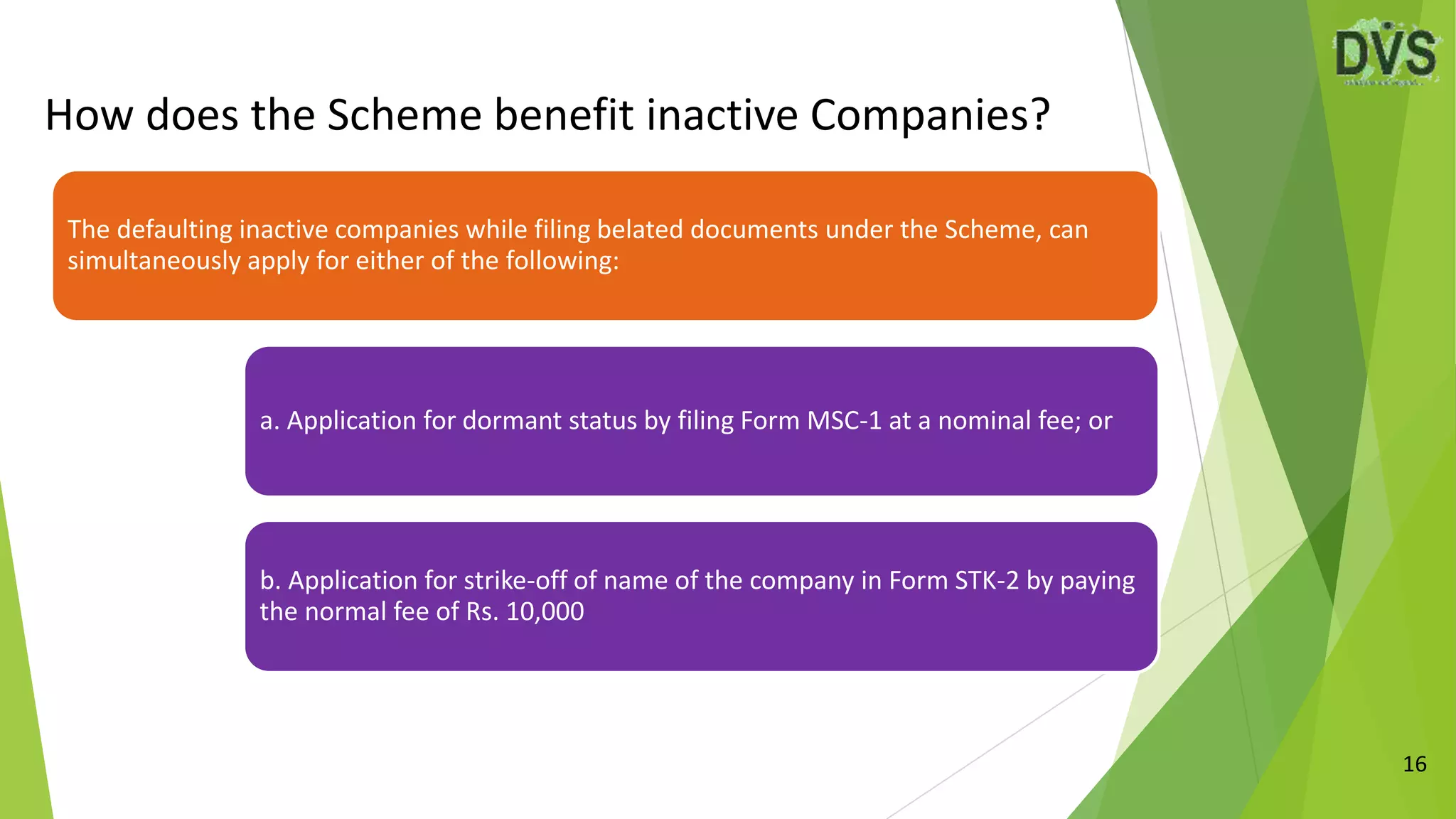 What are the salient features of CFSS, 2020 and LLP Settlement Scheme ...