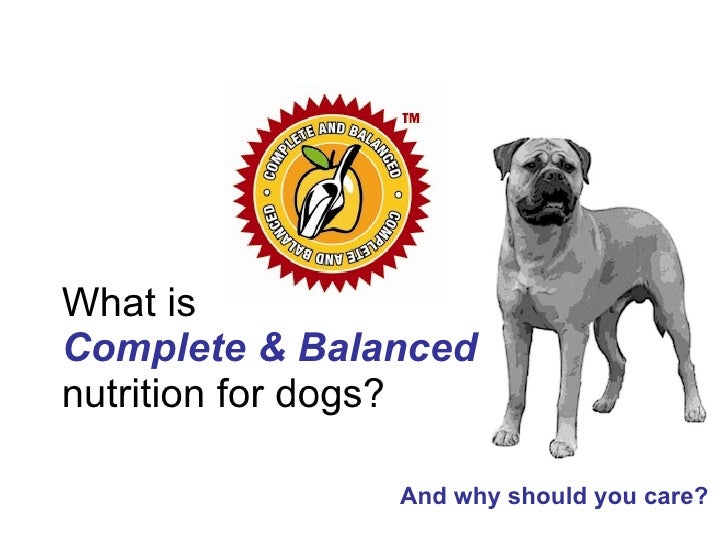 What Is Complete And Balanced Nutrition For Dogs