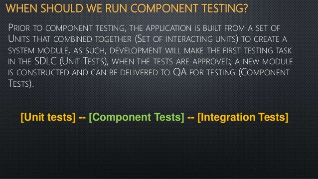 What is component testing | David Tzemach