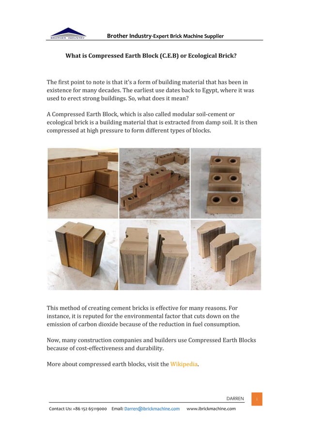 What is compressed earth blocks | PDF