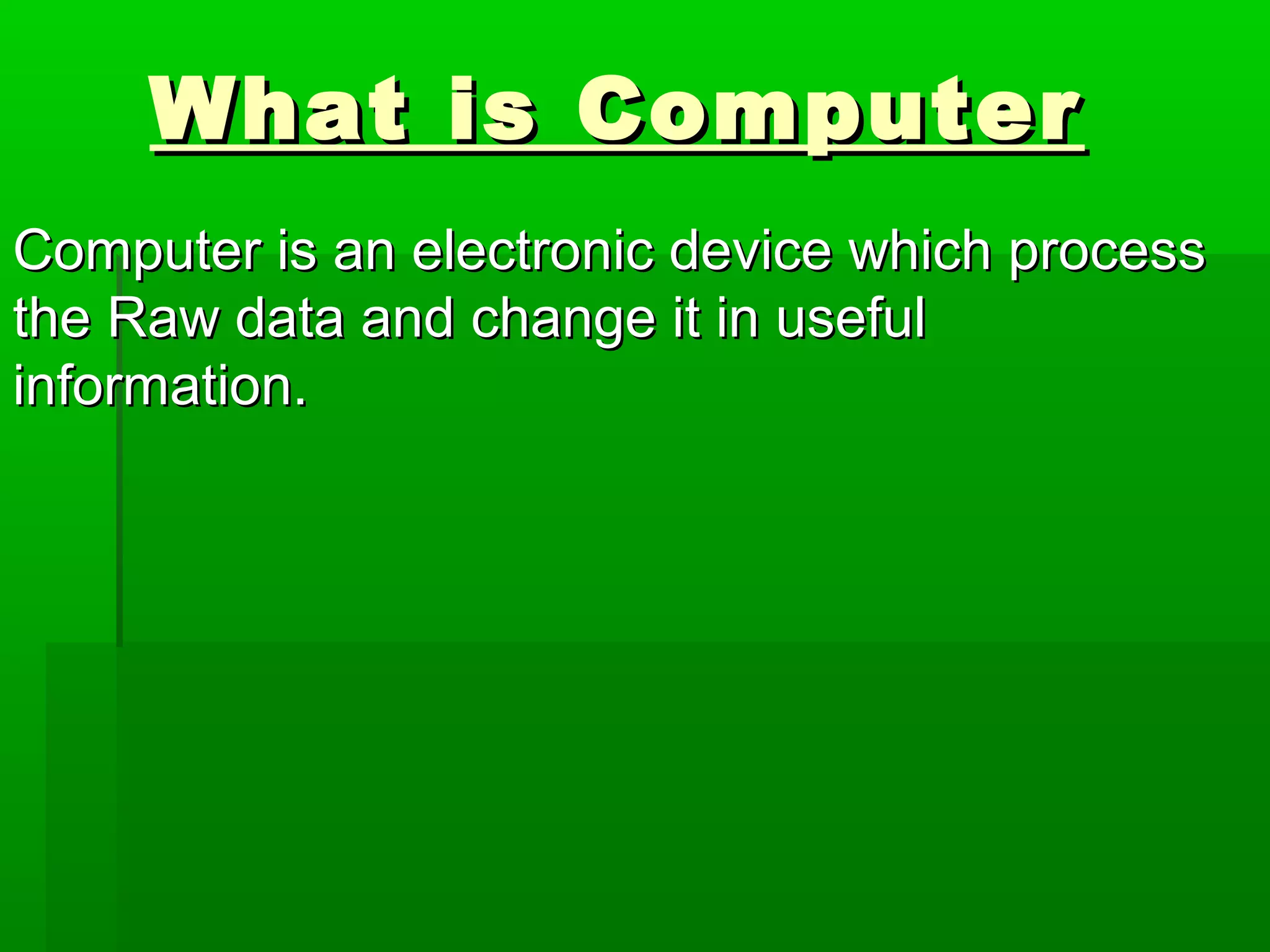 What is computer | PPT