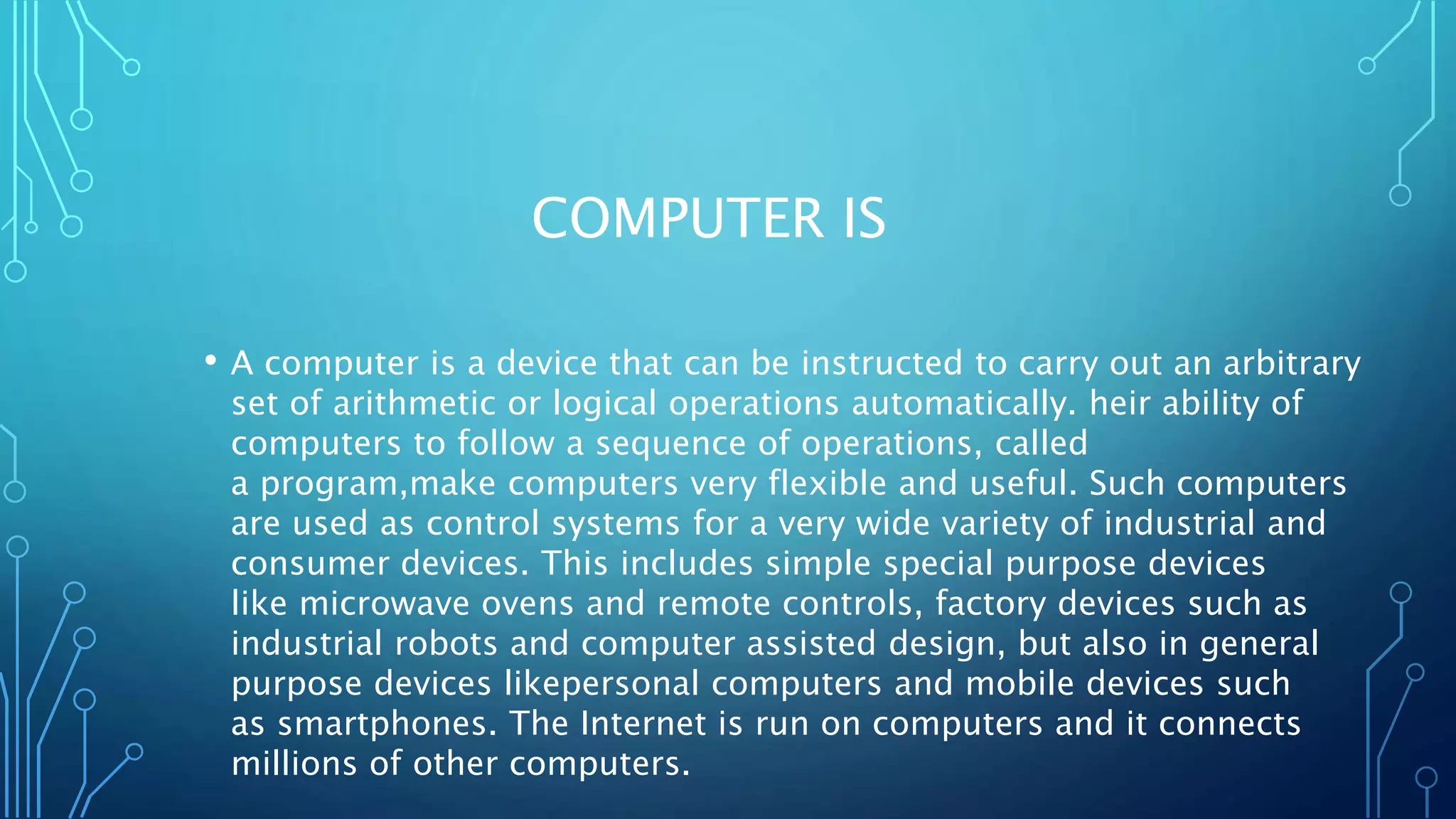 What is computer | PPTX