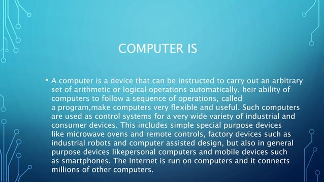What is computer | PPTX